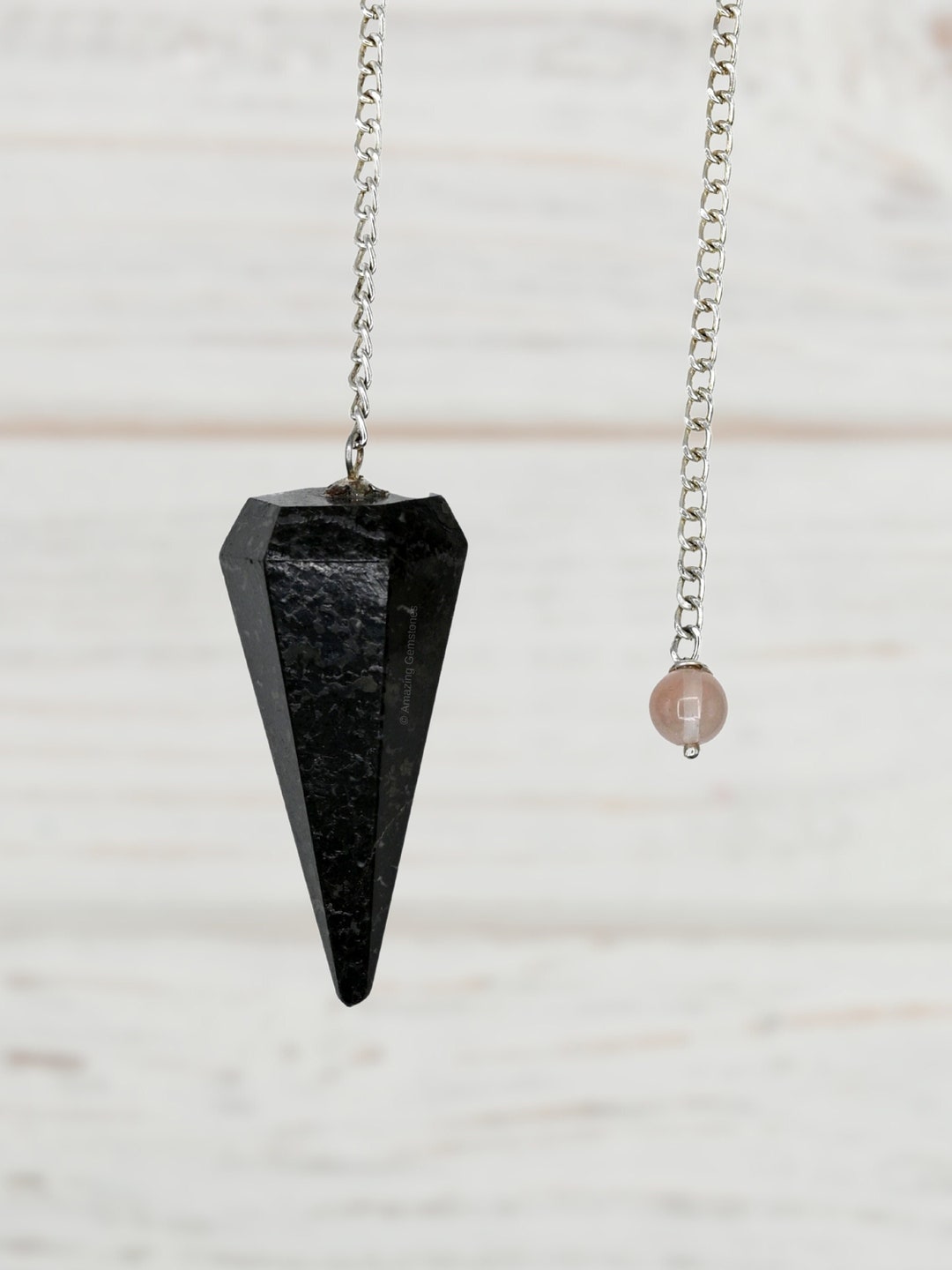 Nuummite Greenland Crystal Dowsing Pendulum Pendant Necklace ...
