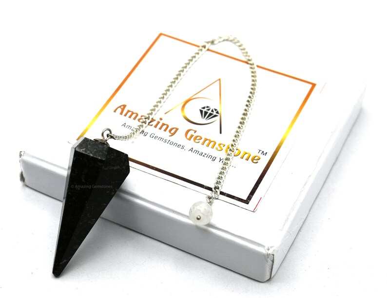 Nuummite Greenland Crystal Dowsing Pendulum Pendant Necklace - Etsy