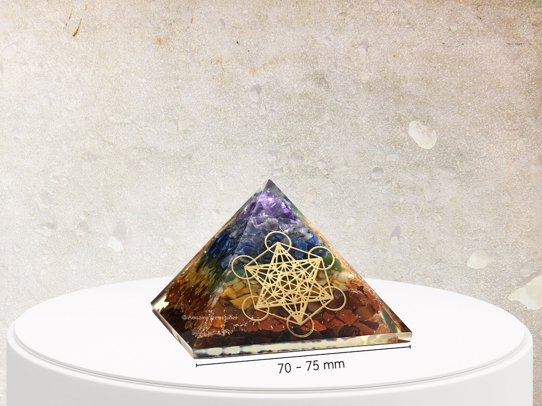 Metatron's Cube Orgonite Pyramid: Chakra Healing Crystal EMF Protection ...