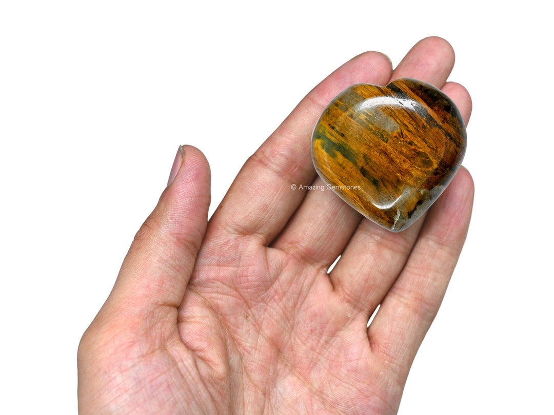 Nellite Crystal Puffy Heart Stone, Healing Crystal Heart Shaped ...