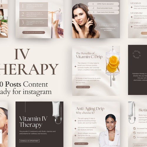 IV Therapy Templates IV Hydration Nurse Injector Vitamin - Etsy