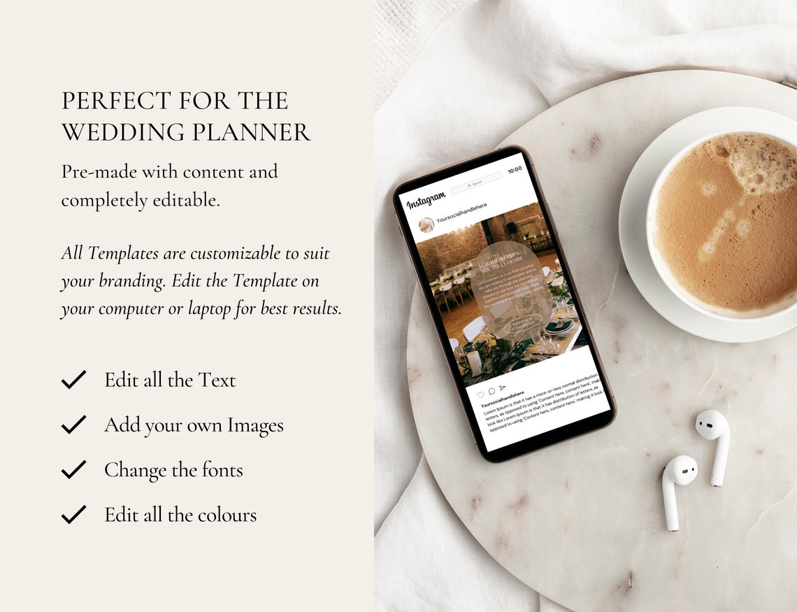 Wedding Planner Instagram Posts Event Planner Social Media - Etsy