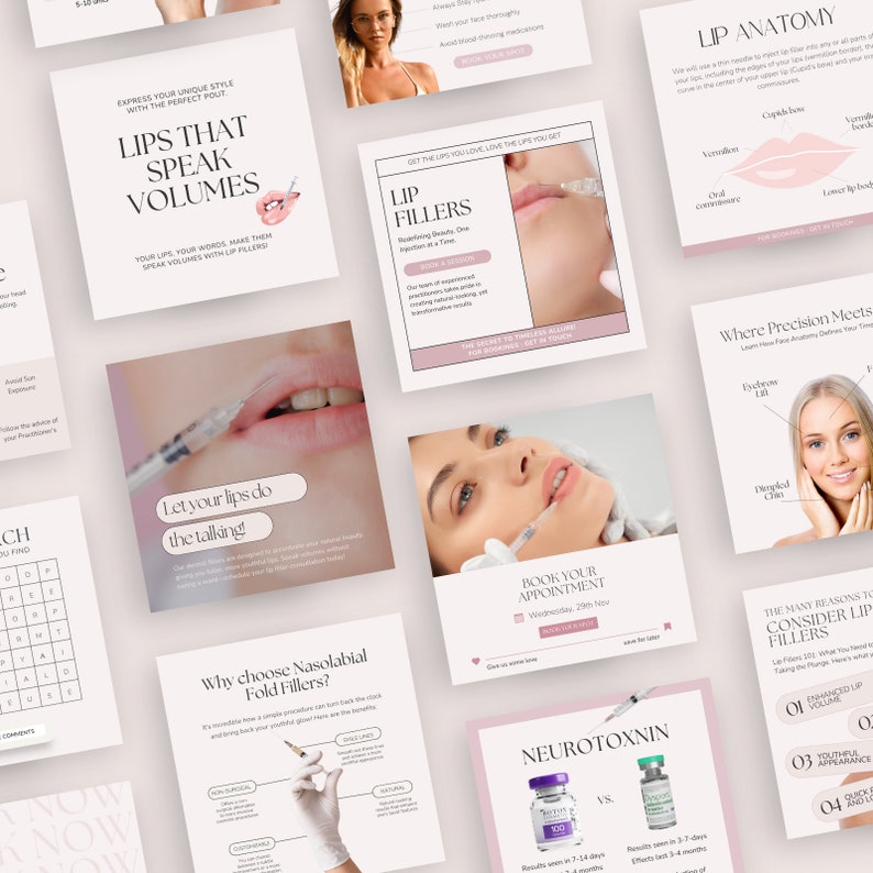 Pink Instagram Templates for Botox and Fillers | Nurse Injector ...