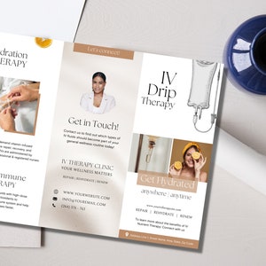 Iv Therapy Tri Fold | Iv Drip Brochure | IV Hydration Flyer | Vitamin C ...