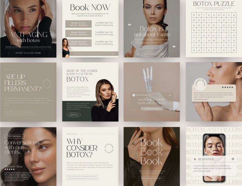 Botox and Filler Instagram Posts | Nurse Injector Instagram Templates ...