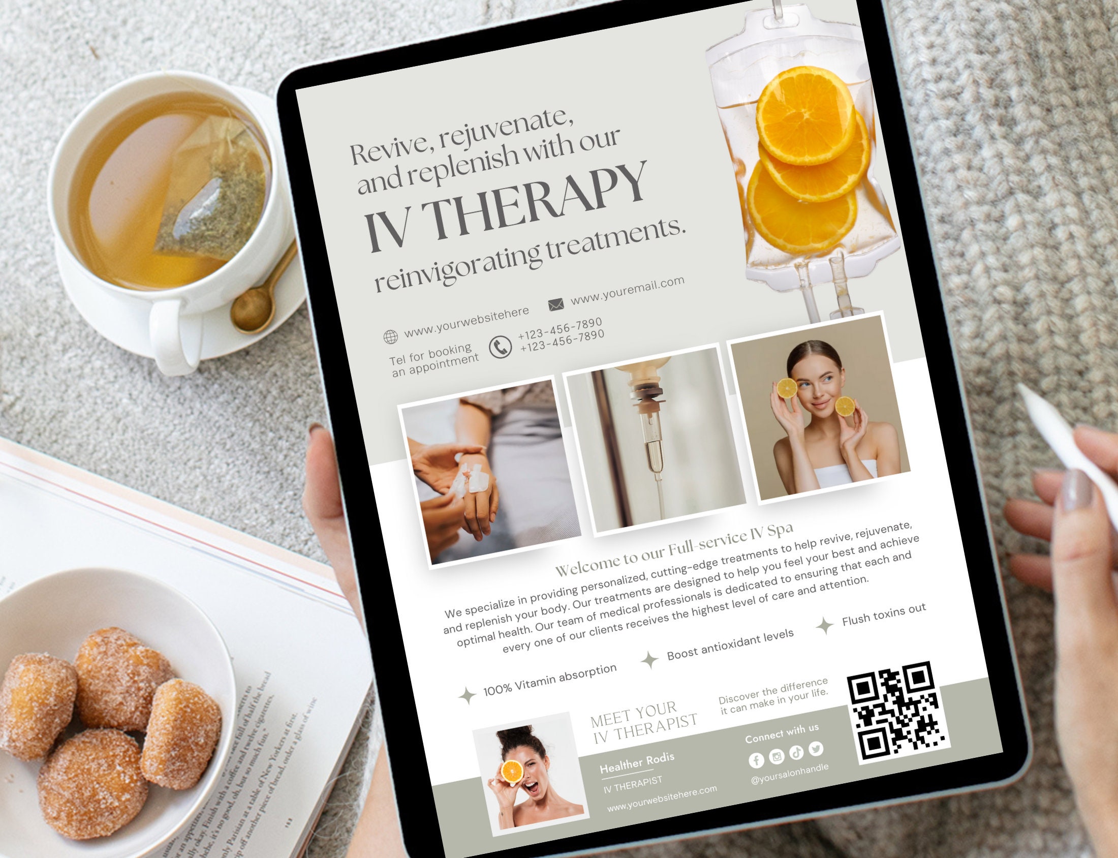 IV Drip Therapy Flyer | IV Marketing | IV Hydration Templates Canva ...
