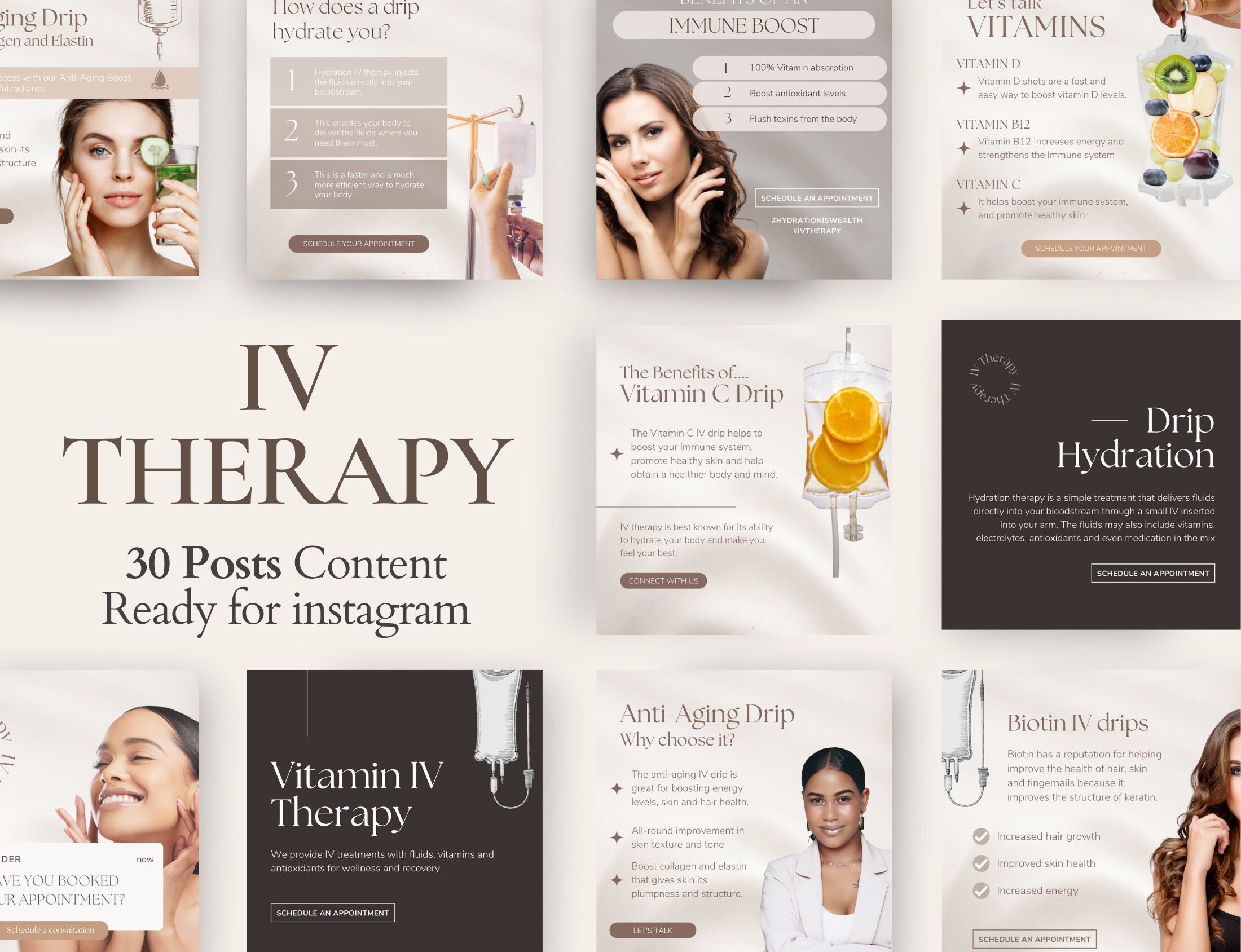 IV Therapy Templates IV Hydration Nurse Injector Vitamin C Drip ...