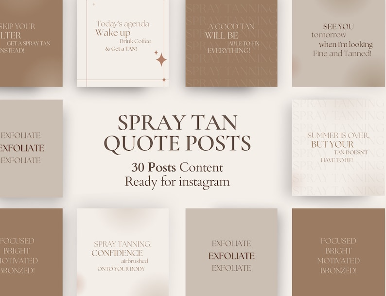 Spray Tan Quotes Instagram Templates | Premium Instagram Posts | Spray ...