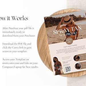 Spray Tanning Flyer Templates | Spray Tan Artist Templates | Premium ...