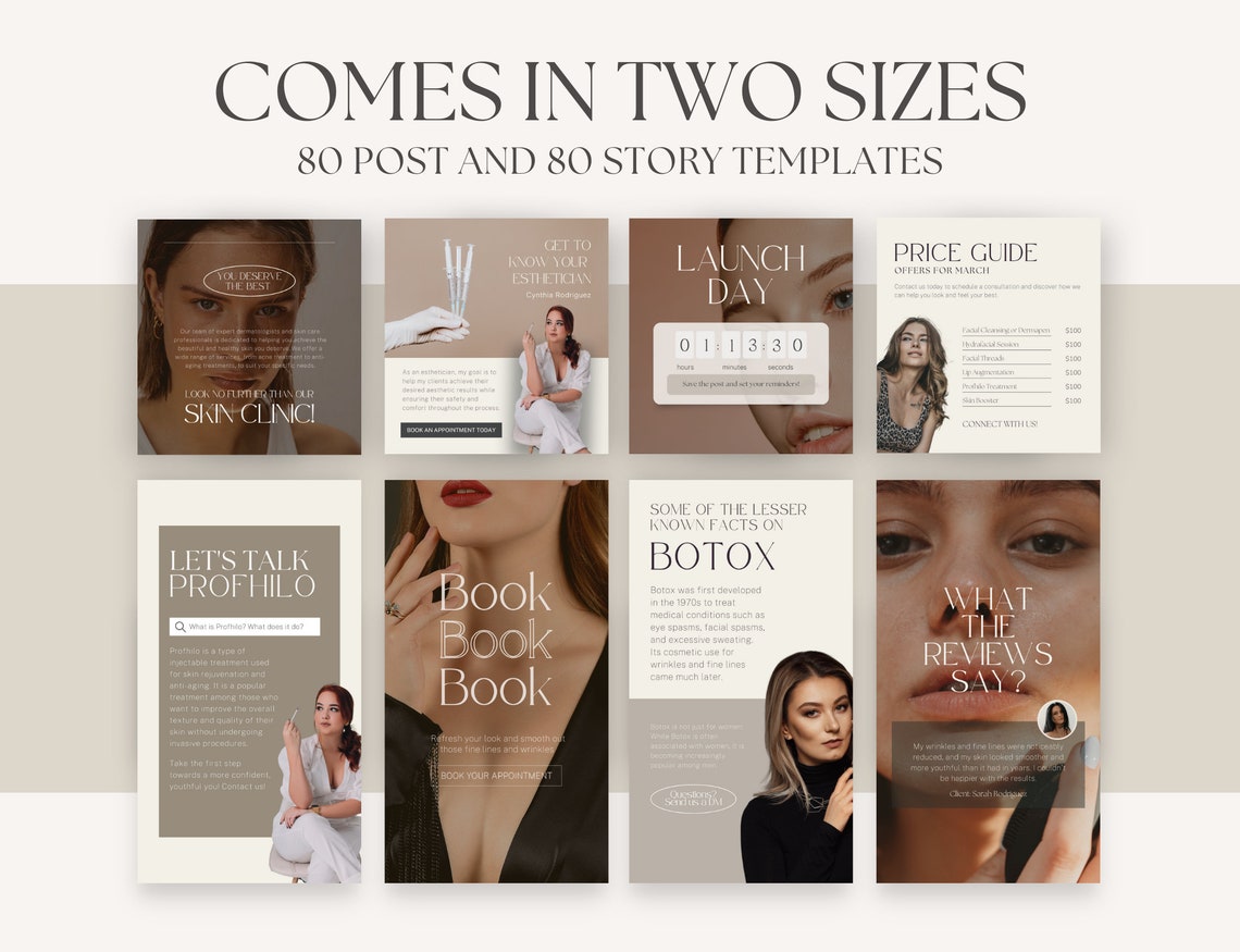 Botox and Filler Instagram Posts | Nurse Injector Instagram Templates ...