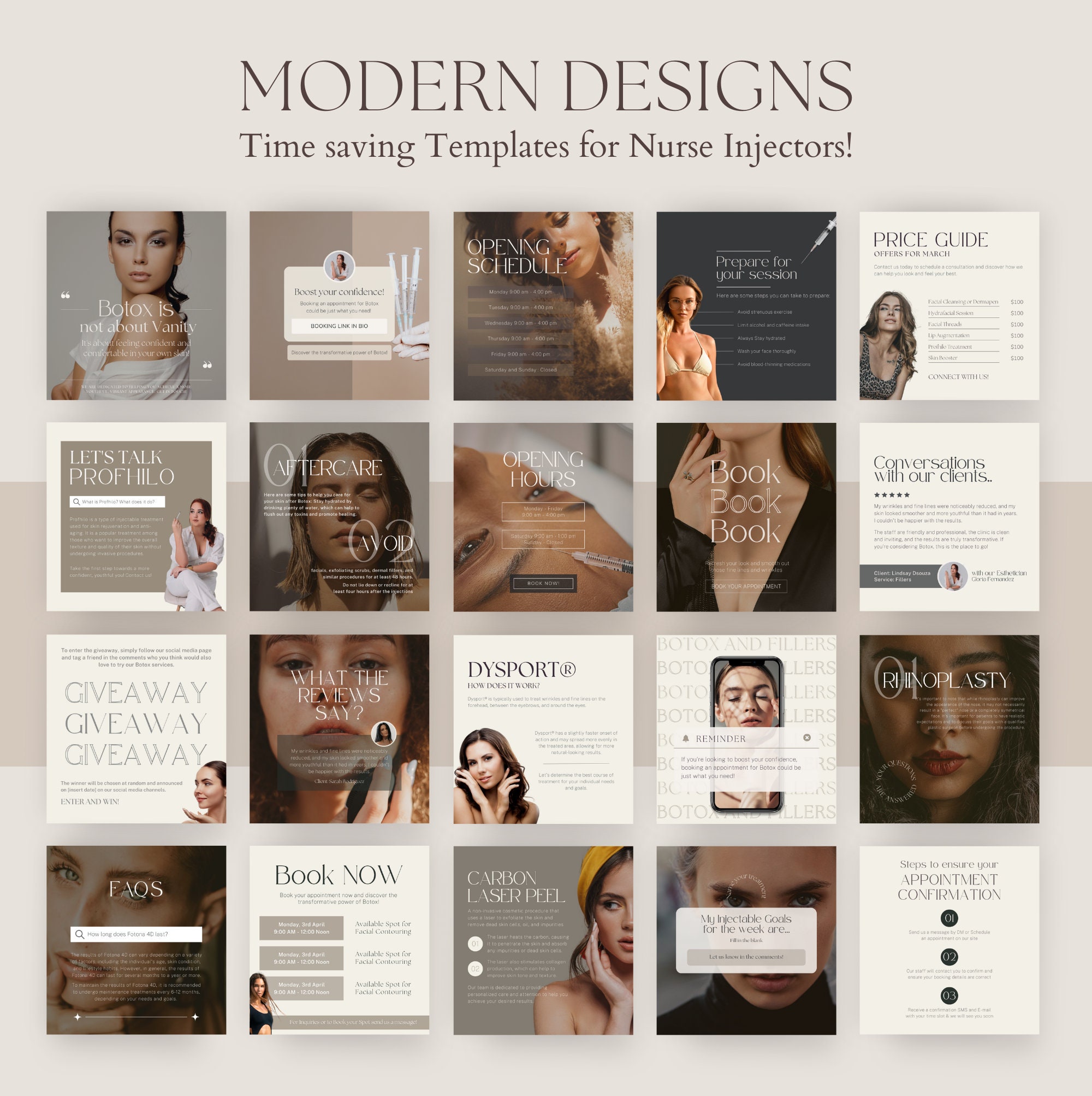 Botox and Filler Instagram Posts | Nurse Injector Instagram Templates ...