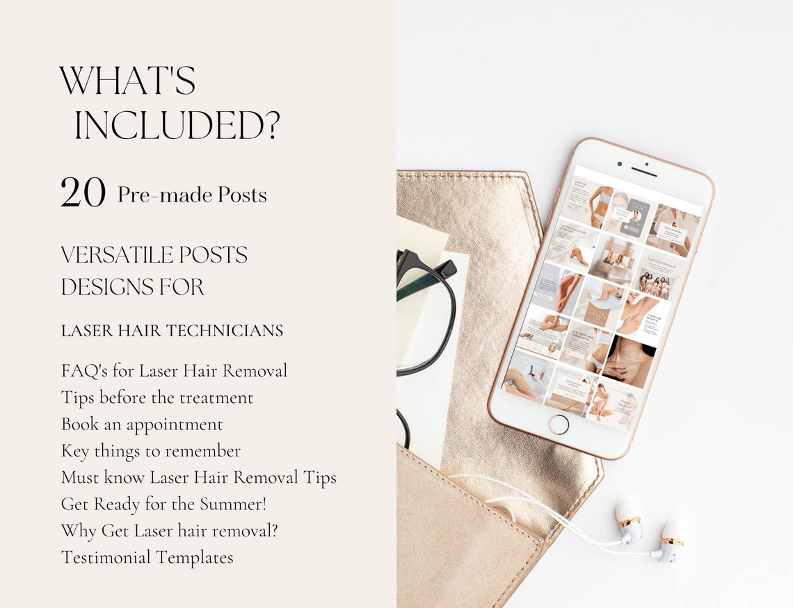 Laser Hair Removal Posts Skin Clinic Laser Technician Posts - Etsy