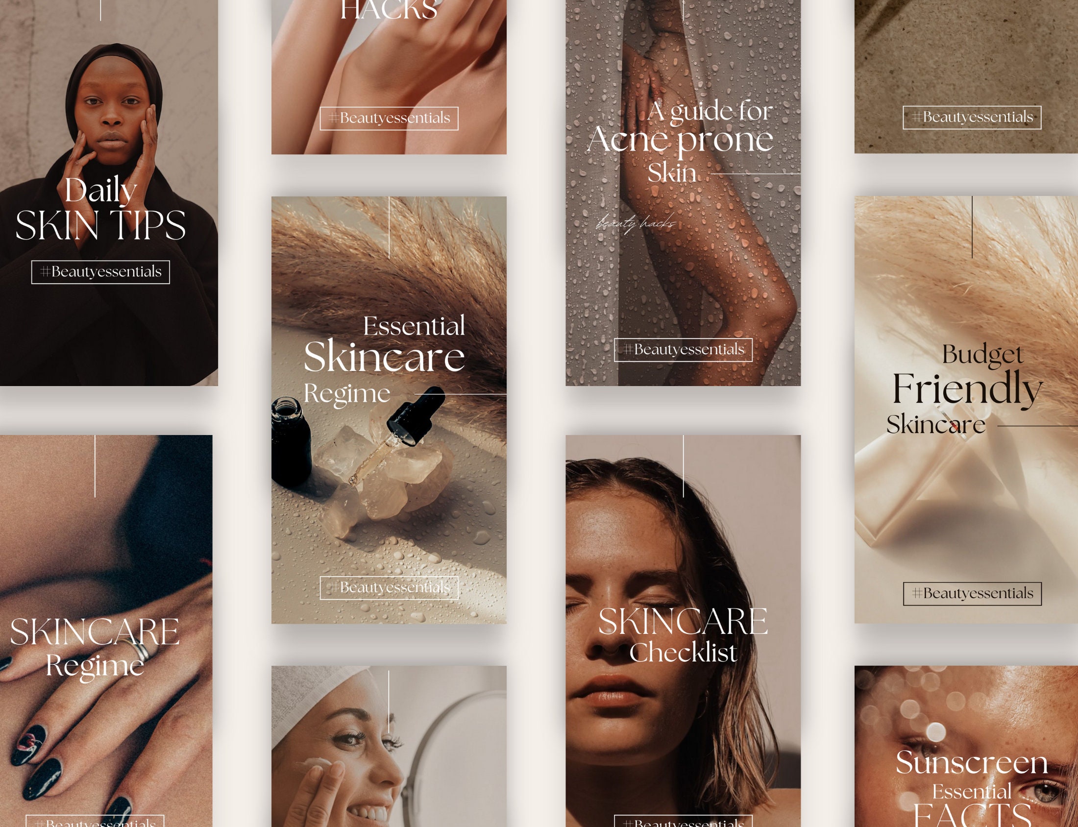 Instagram Reel Cover Templates Canva | Skincare Reel Covers | Premium ...