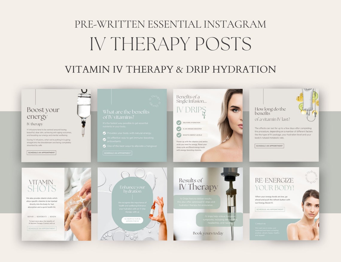 IV Therapy Templates | IV Hydration | Nurse Injector | IV Drip ...