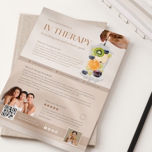 IV Therapy Template Flyer | IV Drip Marketing Flyer | Canva Template ...
