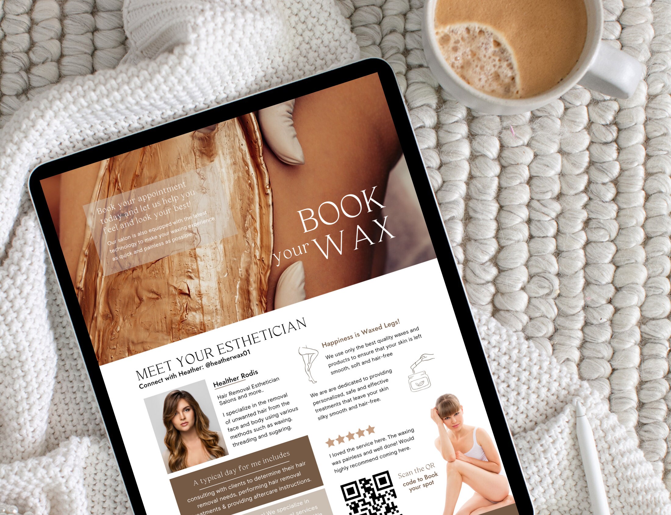 Waxing Flyer Template Canva Hair Removal Flyer Template Salon Marketing ...