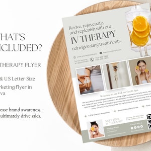 IV Drip Therapy Flyer | IV Marketing | IV Hydration Templates Canva ...