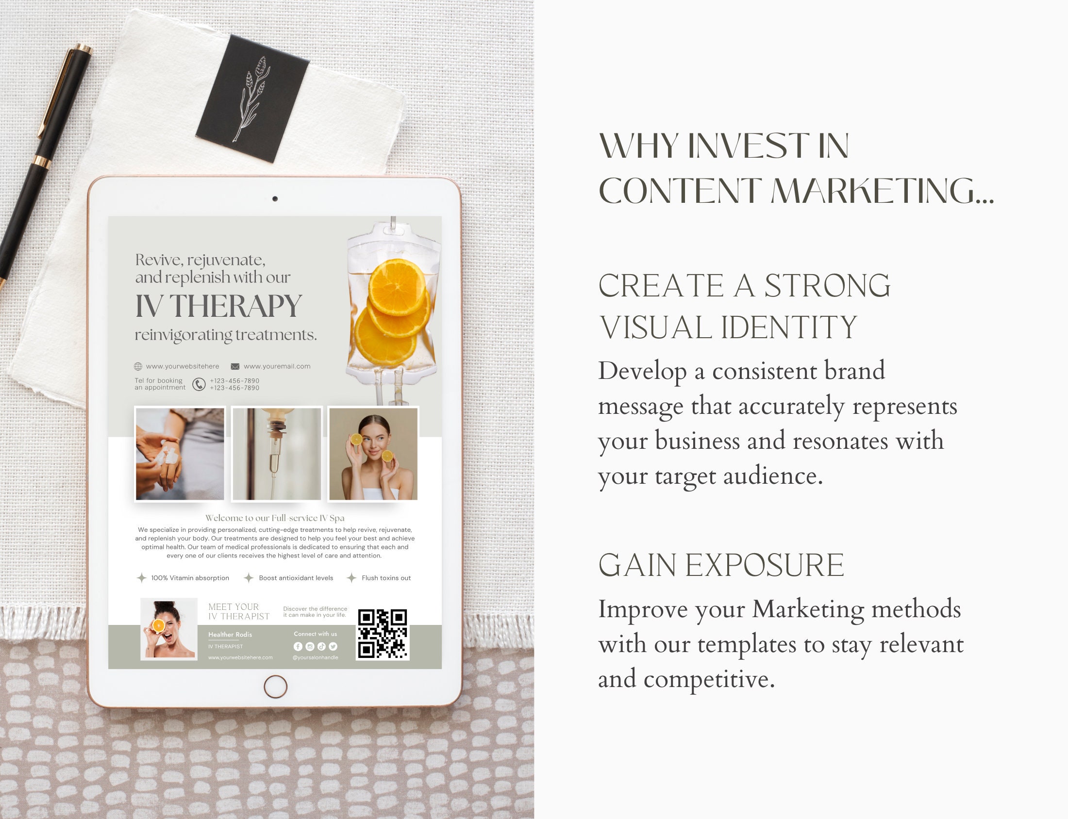 IV Drip Therapy Flyer | IV Marketing | IV Hydration Templates Canva ...