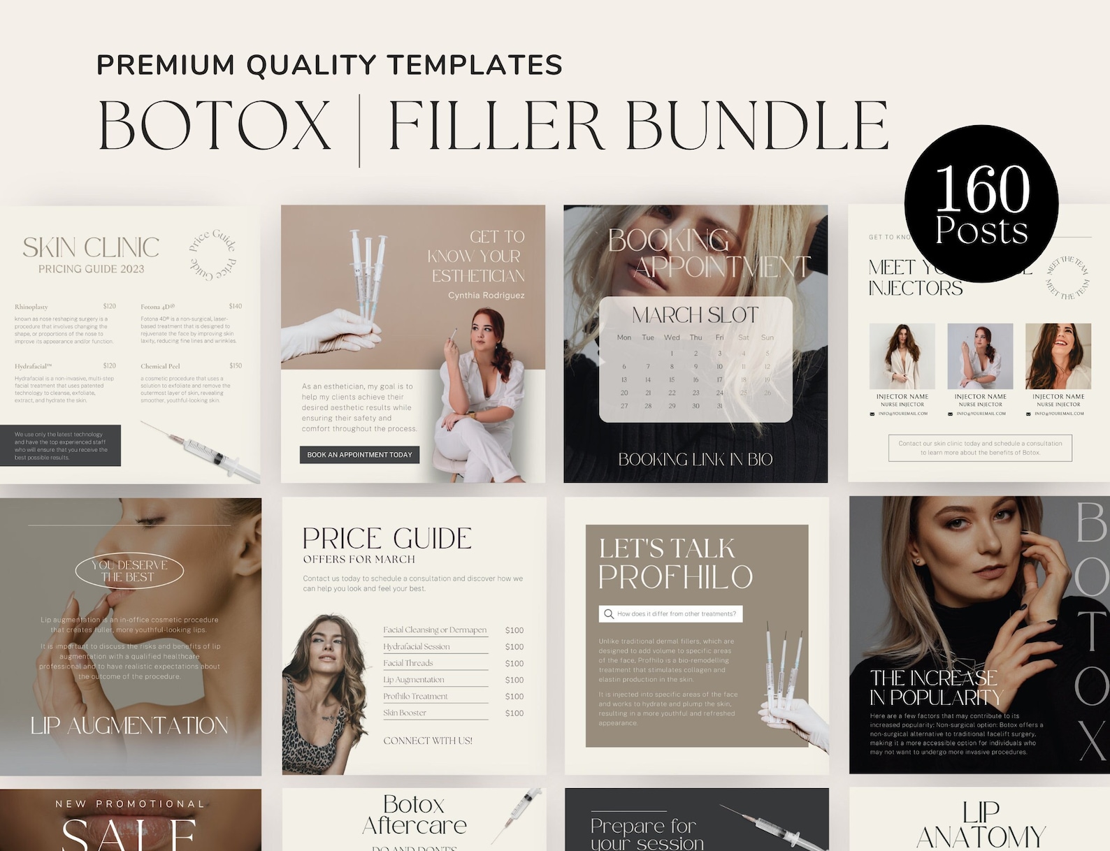 Botox and Filler Instagram Posts | Nurse Injector Instagram Templates ...