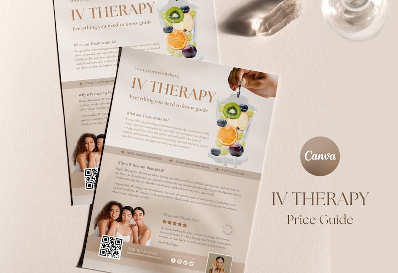 IV Therapy Template Flyer | IV Drip Marketing Flyer | Canva Template ...
