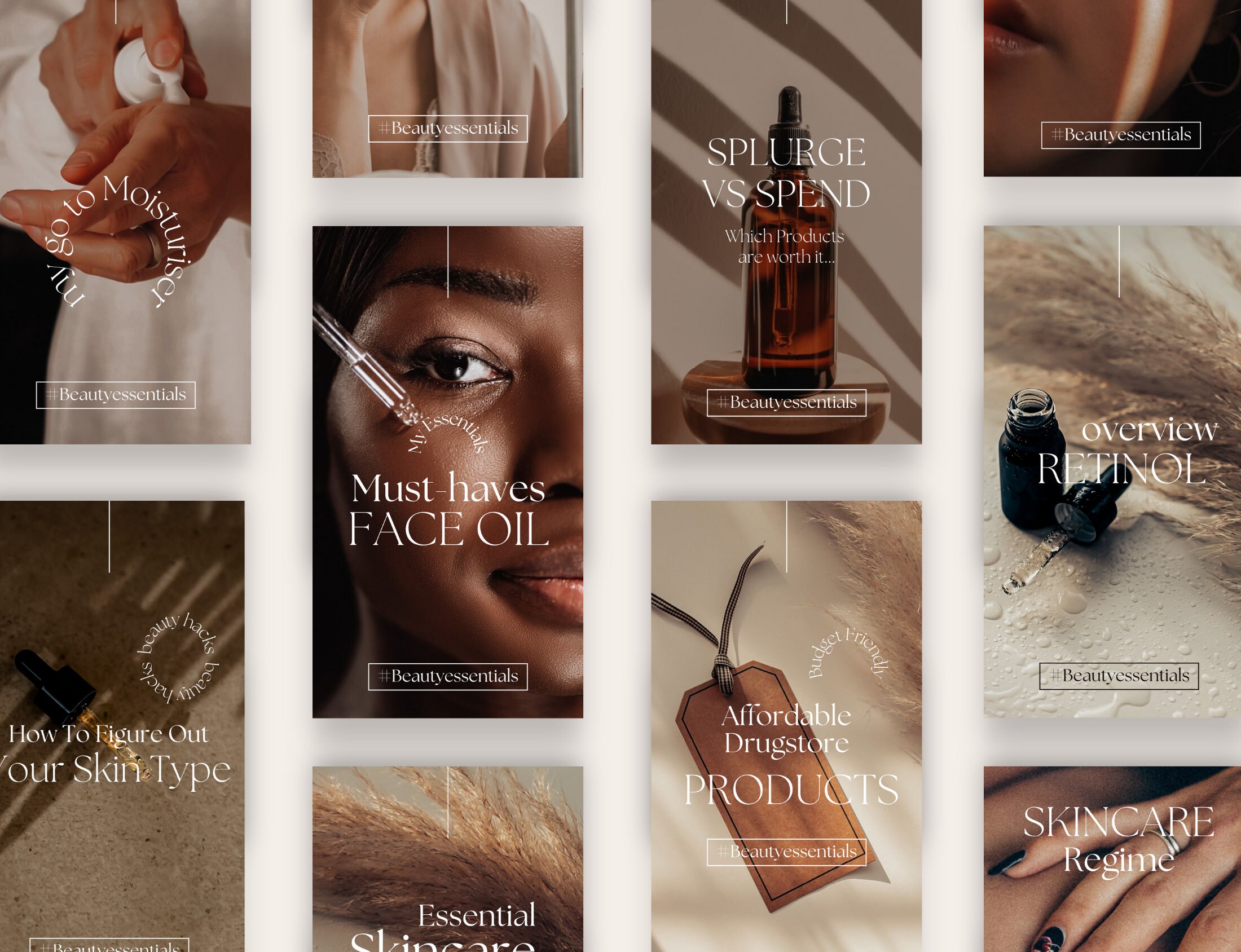 Instagram Reel Cover Templates Canva | Skincare Reel Covers | Premium ...