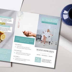 IV Therapy Trifold Brochure | Infusion Templates | Vitamin C Drip | IV ...