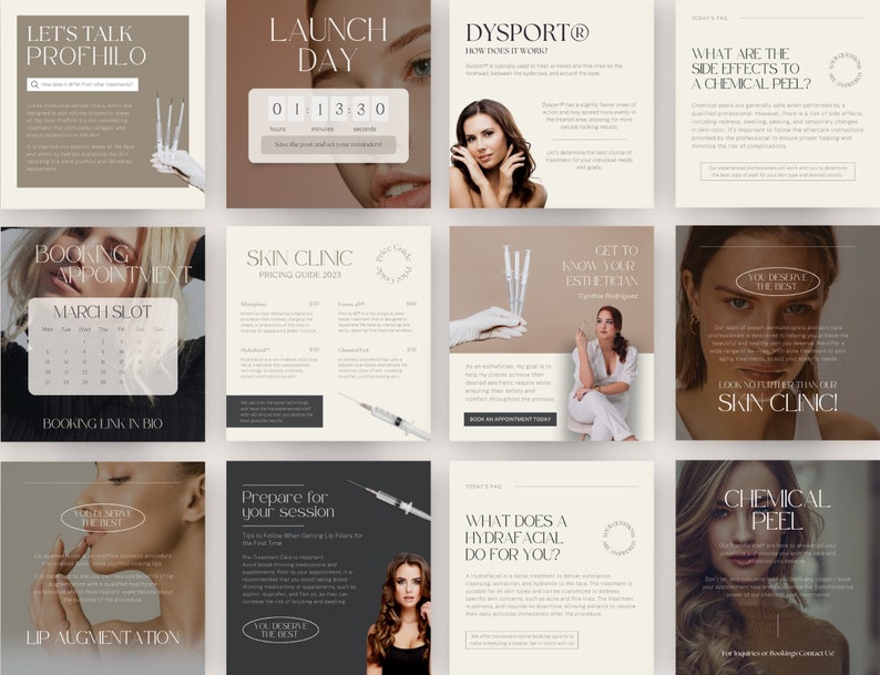 Botox and Filler Instagram Posts | Nurse Injector Instagram Templates ...