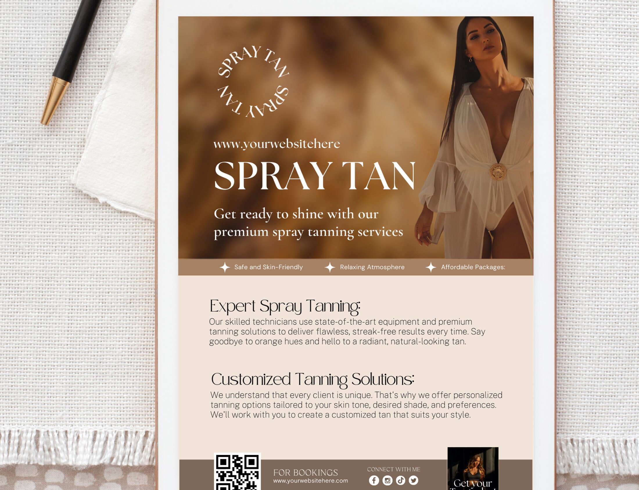 Spray Tanning Flyer Bundle | Spray Tanning Salon Templates | Spray Tan ...