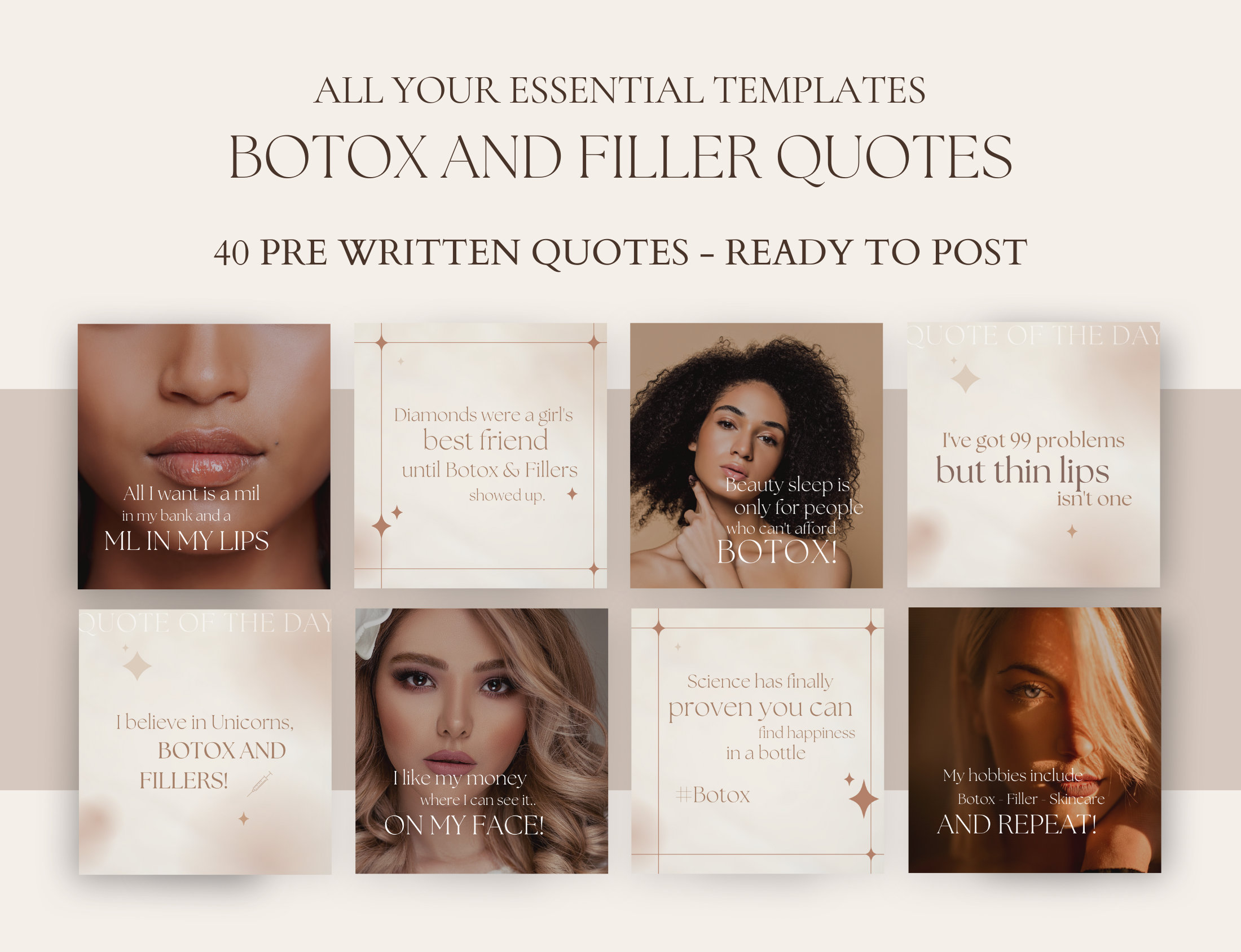 Botox and Filler Quotes, Nurse Injector Templates, Botox Templates ...