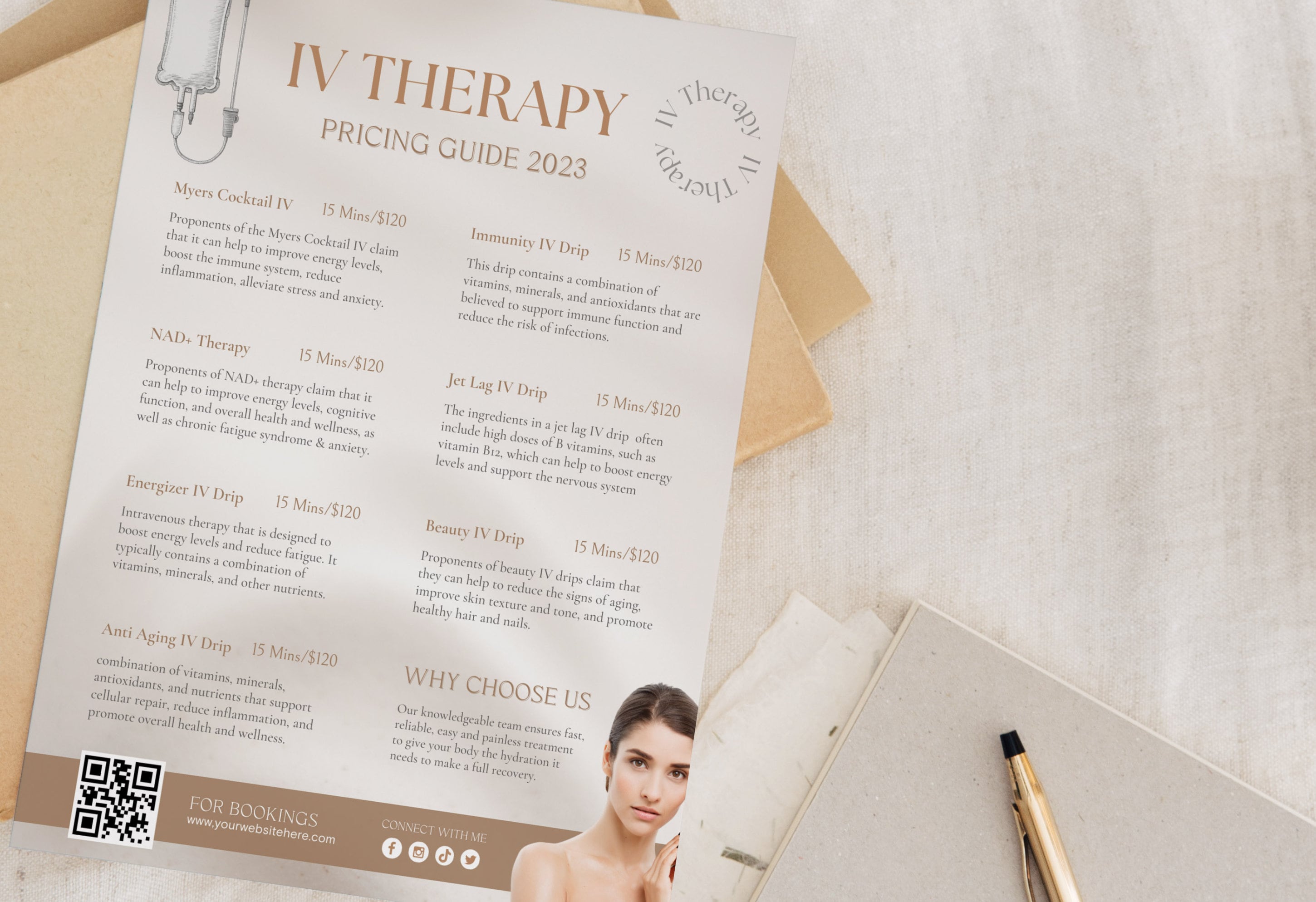 IV Therapy Price Guide | IV Drip Rate Sheet | IV Therapy Marketing ...