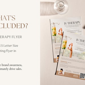 IV Therapy Flyer | IV Drip Template Canva | Esthetician Template ...