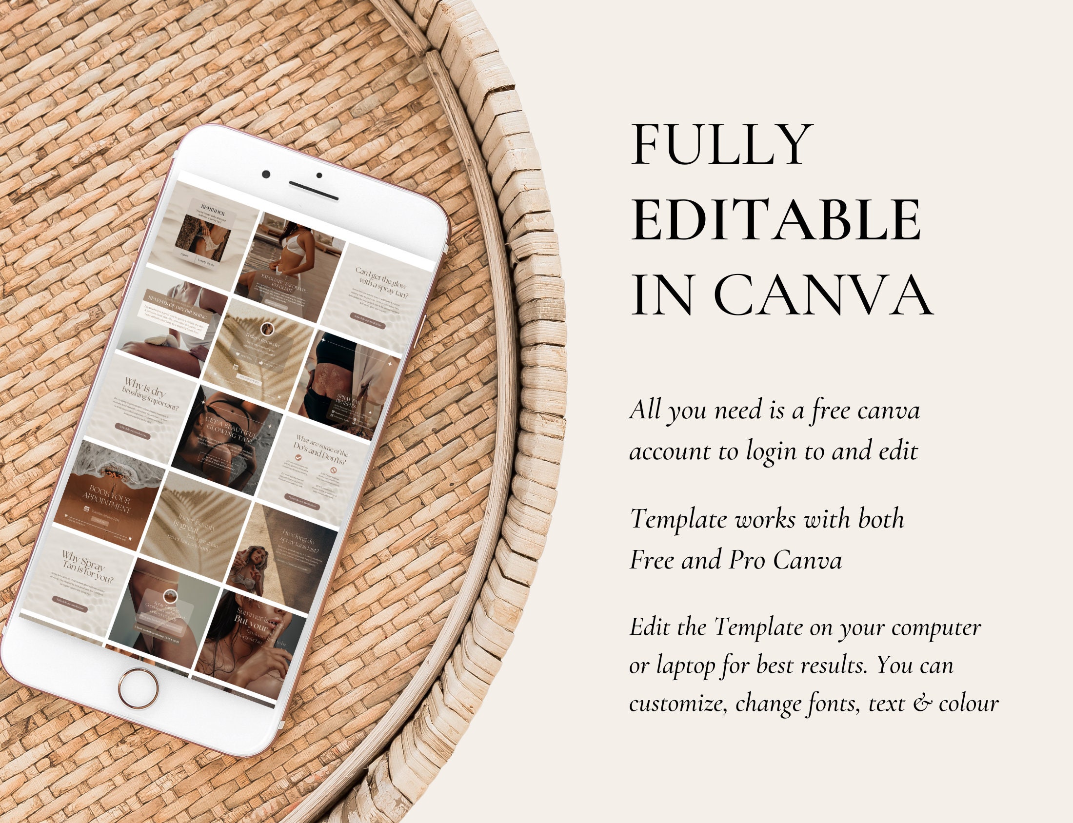 Spray Tan Instagram Posts Spray Tan Quotes Neutral - Etsy