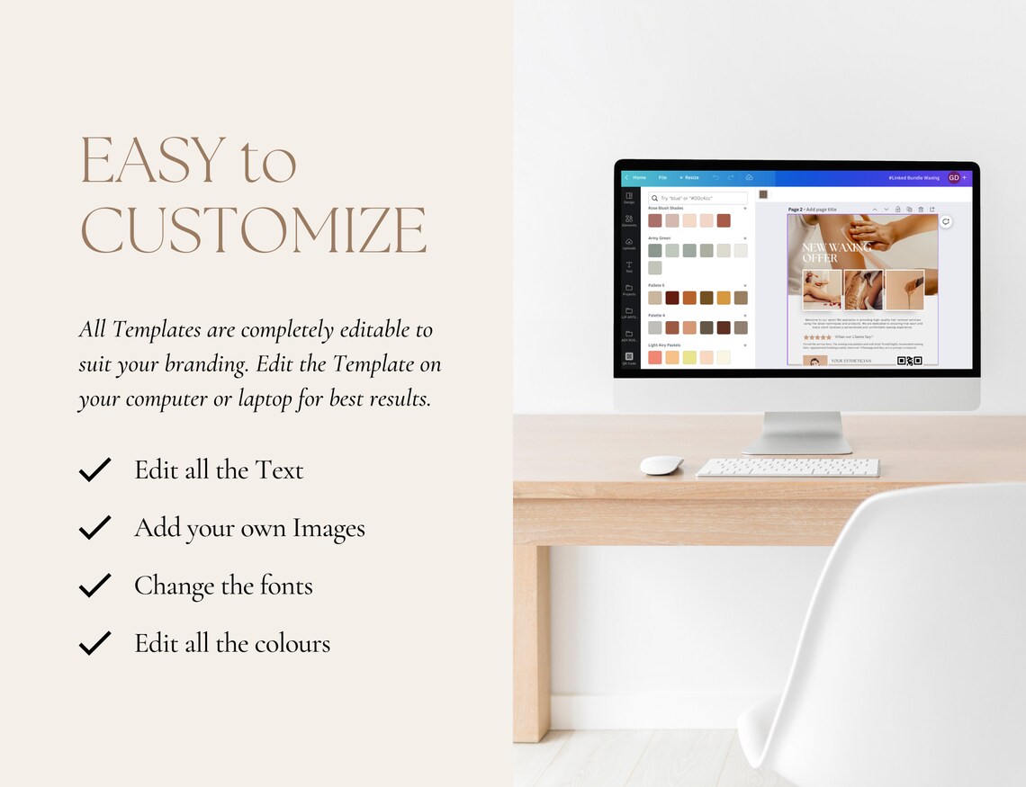 Waxing Flyer Templates Canva Premium Luxury Flyers Hair Removal Flyers ...