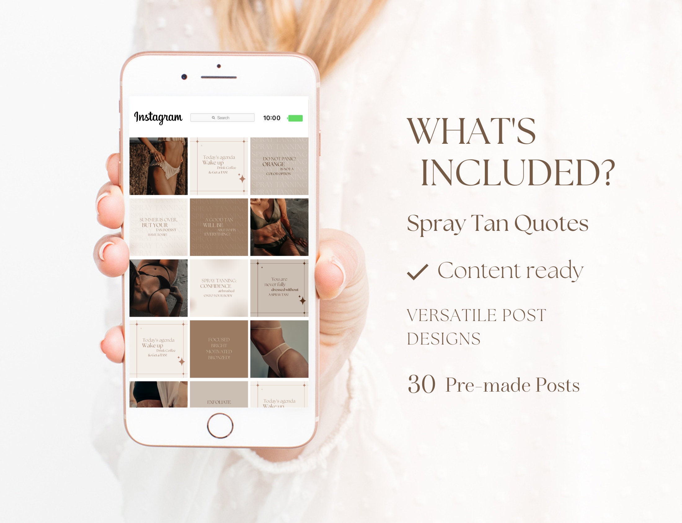 Spray Tan Quotes Instagram Templates | Premium Instagram Posts | Spray ...