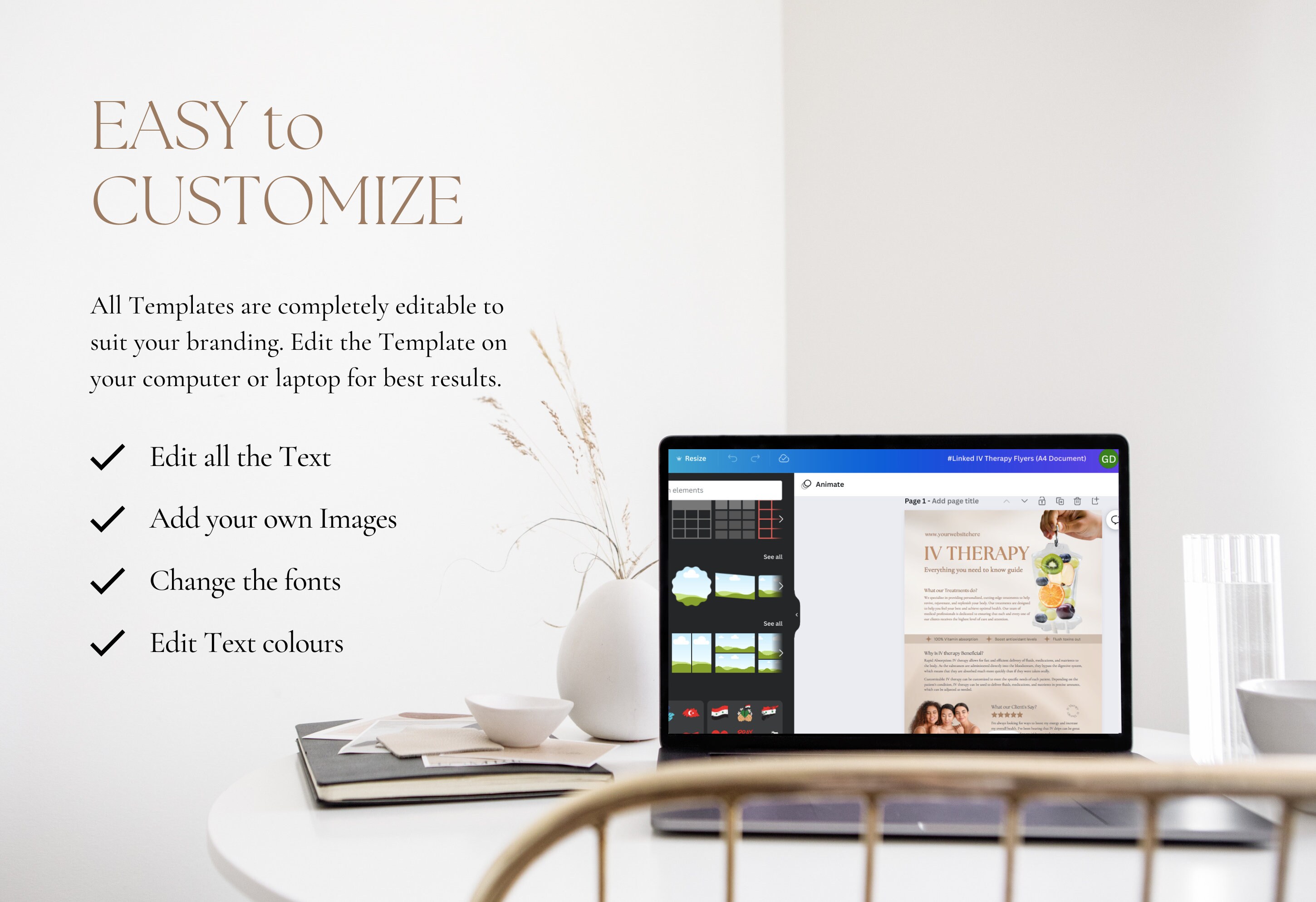 IV Therapy Template Flyer | IV Drip Marketing Flyer | Canva Template ...