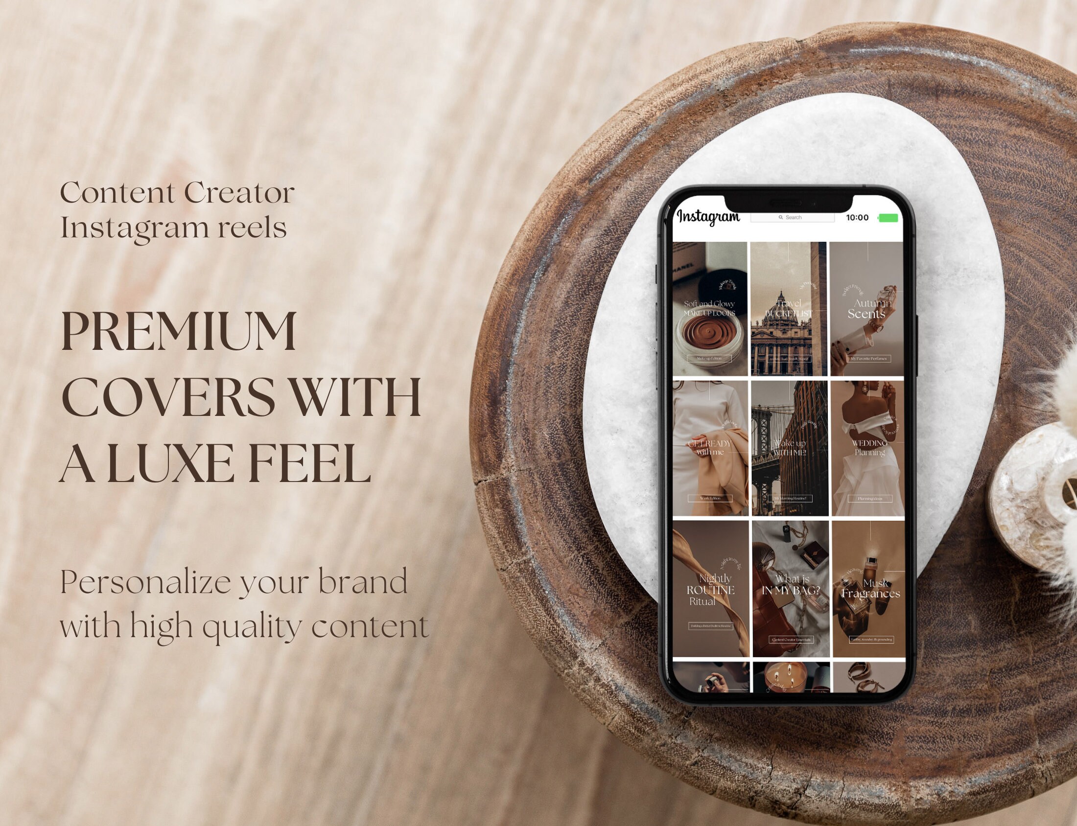 Content Creator Reel Covers, Lifestyle Instagram Reel Covers, Canva ...