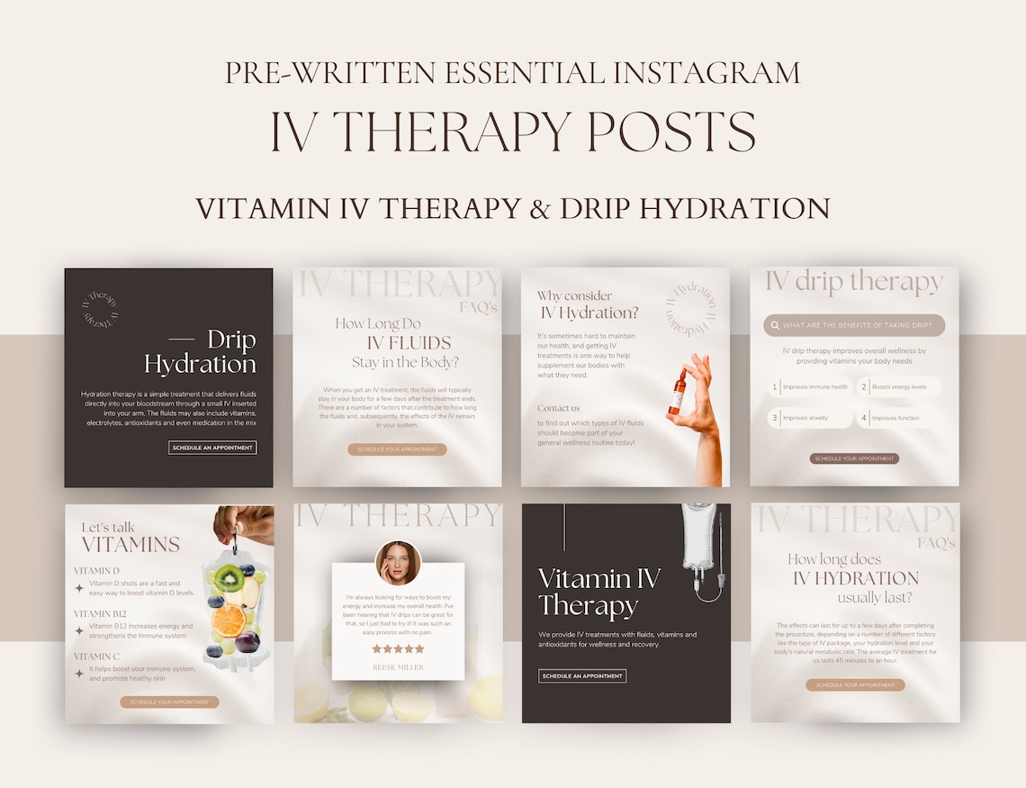 IV Therapy Templates | IV Hydration | Nurse Injector | Vitamin C Drip ...