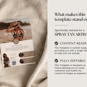 Spray Tanning Flyer Templates | Spray Tan Artist Templates | Premium ...