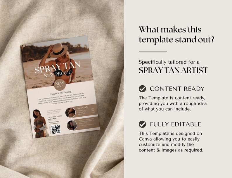 Spray Tanning Flyer Templates | Spray Tan Artist Templates | Premium ...