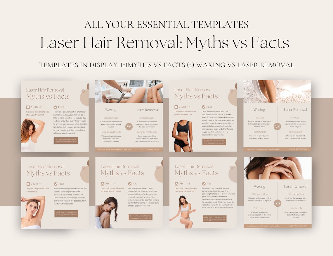 Premium Laser Hair Removal Posts Laser Hair Tech Skin Clinic - Etsy