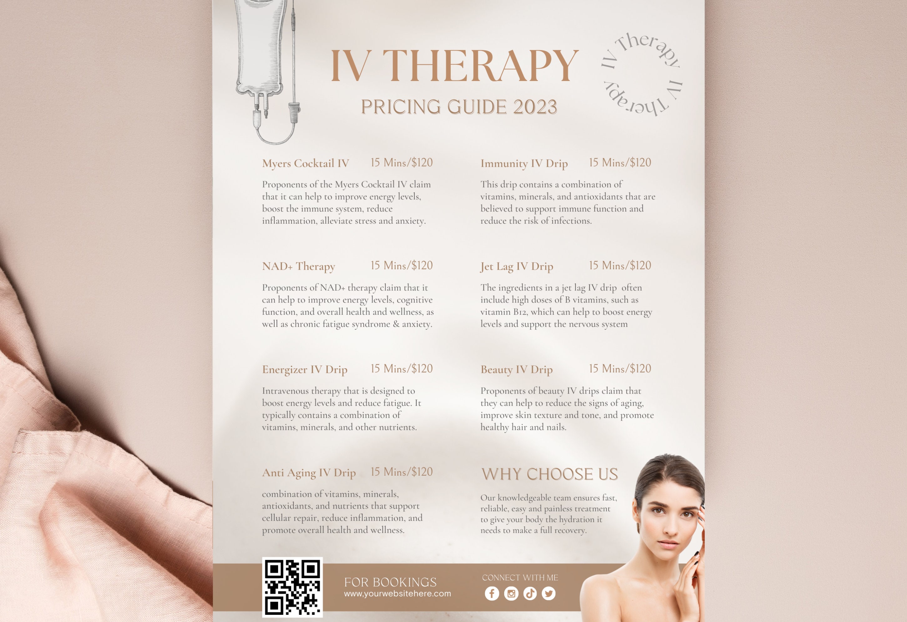 IV Therapy Price Guide | IV Drip Rate Sheet | IV Therapy Marketing ...