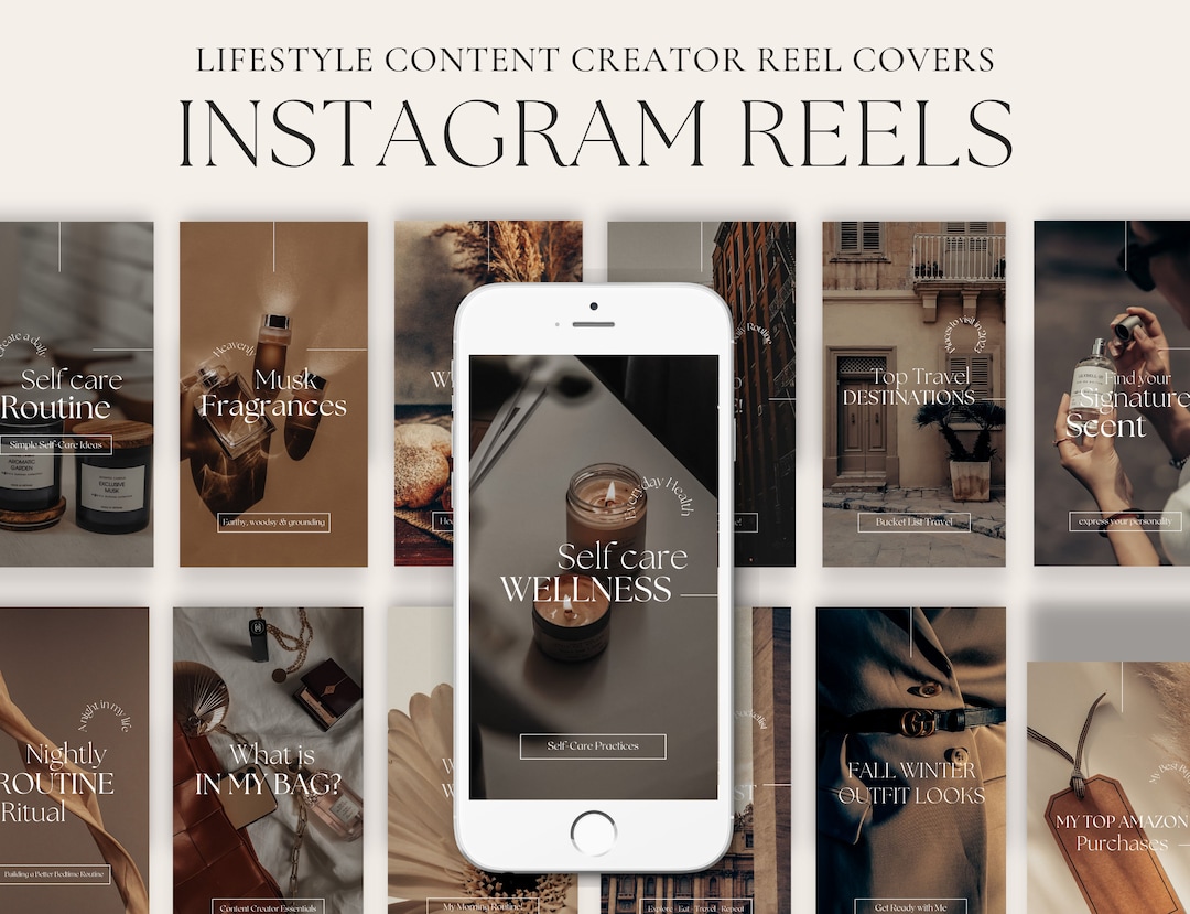 Content Creator Reel Covers, Lifestyle Instagram Reel Covers, Canva ...