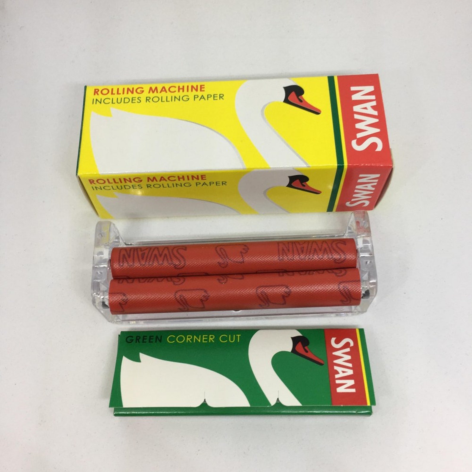 2 X Swan Regular Size Cigarettes Rolling Machine Green Regular Size ...