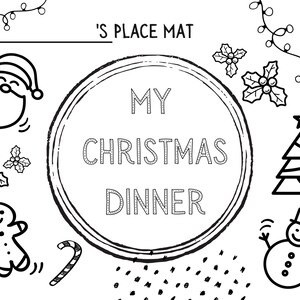 Christmas Place Mat A4 Printable - Etsy UK