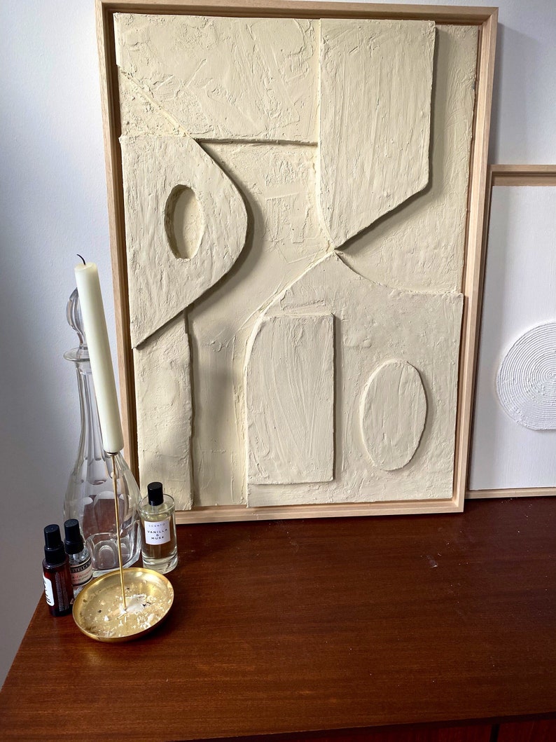 Abstract Art Plaster Art 3D Framed - Etsy