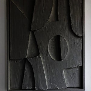 Plaster Art 3d Abstract Relief Minimalistic Framed - Etsy