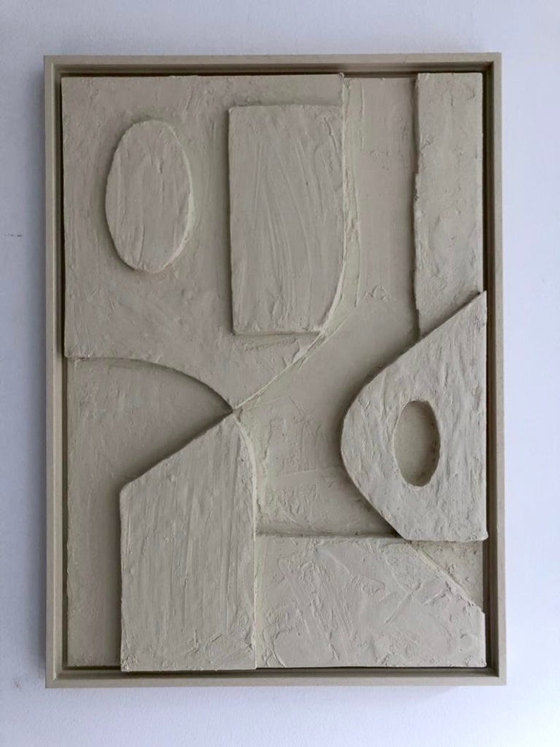 Abstract Art Plaster Art 3D Framed - Etsy
