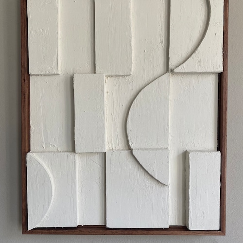 Plaster Art 3d Abstract Relief Minimalistic Framed - Etsy