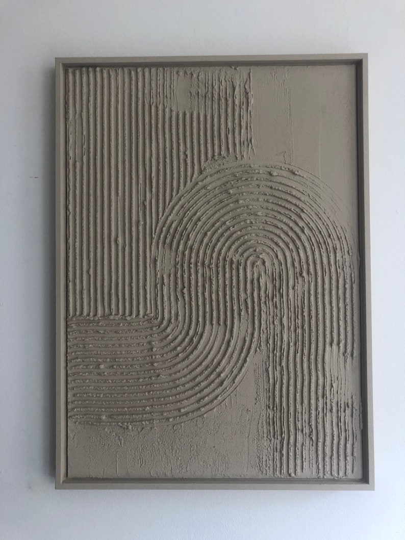 Abstract Art Plaster Art 3D Handmade Framed - Etsy