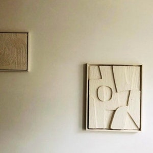 Plaster Art 3d Abstract Relief Minimalistic Framed - Etsy